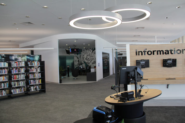 Ipswich Central Library entrance - web - Ipswich First