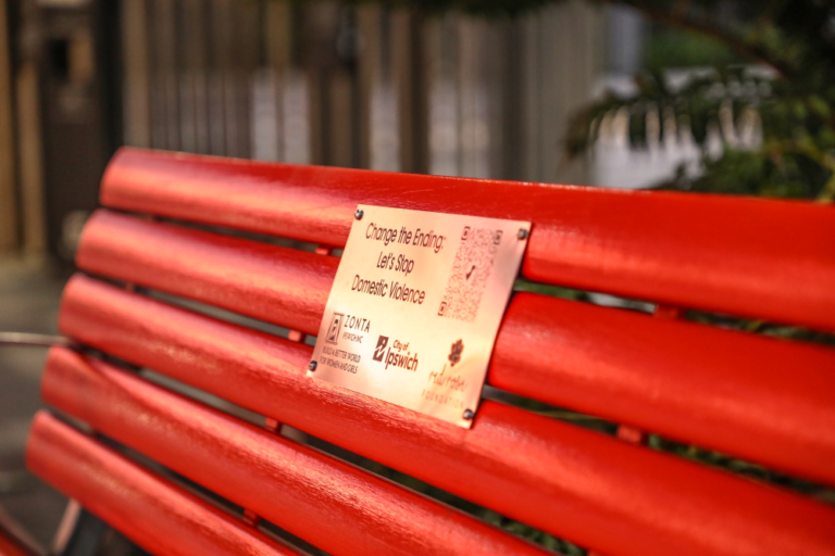 Special Red Bench in Ipswich CBD helping end domestic violence ...