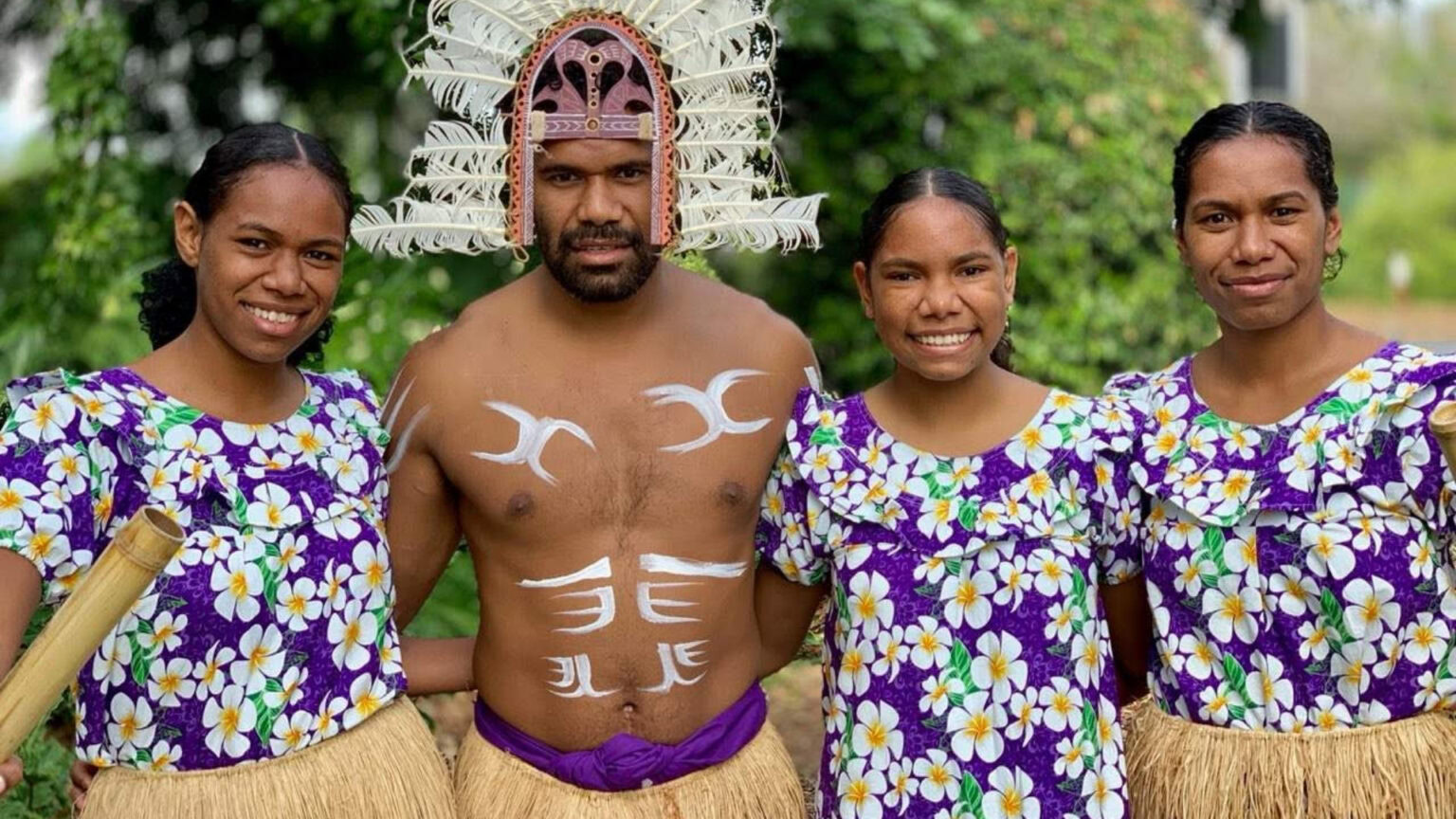 The Bowie Family, forming the Argan Bay Dance Team, hail from Badu, Mabuiag, Pulu, and Erub ...